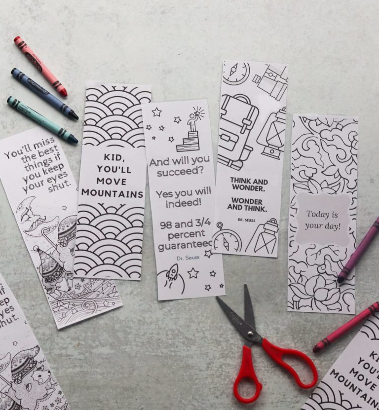 8 Coloring Bookmarks with Dr. Seuss Quotes - Literacy Learn