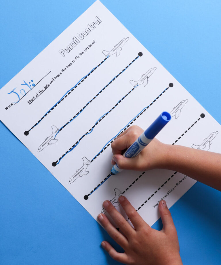 7 Pencil Control Worksheets - Free Printables - Literacy Learn