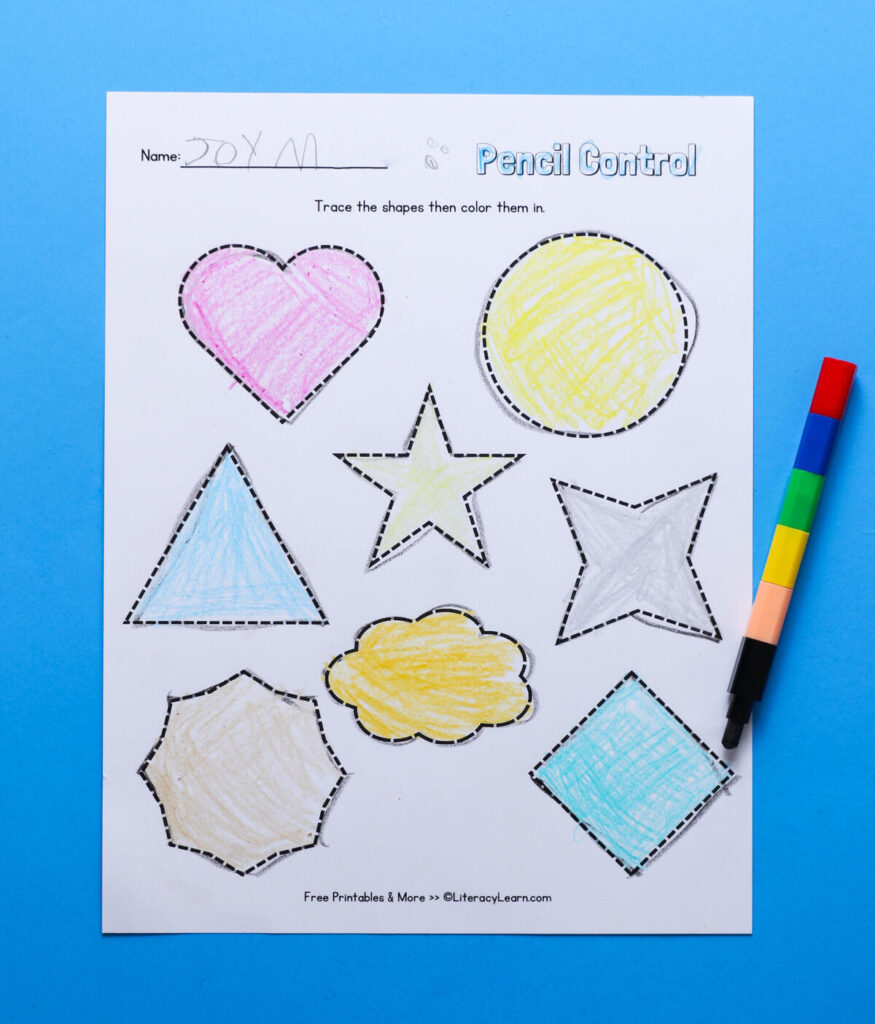 7 Pencil Control Worksheets - Free Printables - Literacy Learn