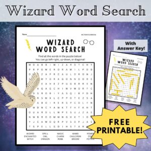 Wizard Word Search - Free Printable - Literacy Learn