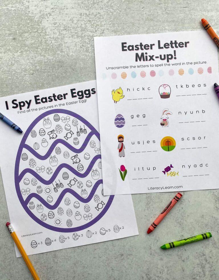 Easter Kids Activity Worksheets - Literacy Learn