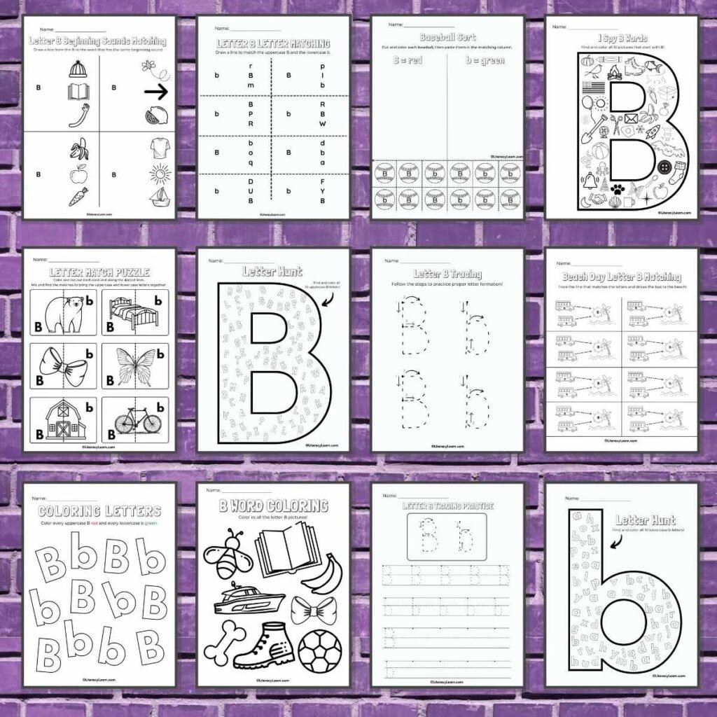 12 Letter B Worksheets - Free Printables! - Literacy Learn