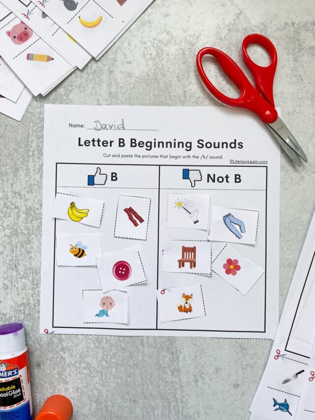 Beginning Sounds Cut & Paste Worksheets - Literacy Learn