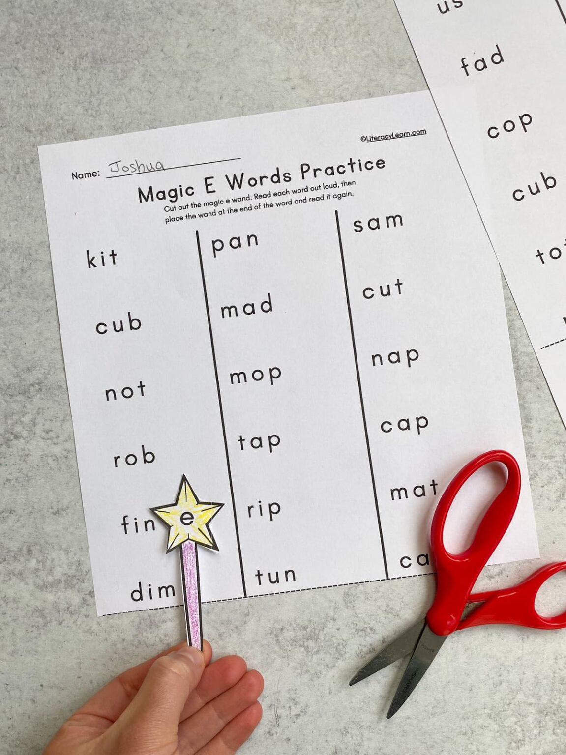 Magic Wand Silent E Worksheets - Literacy Learn