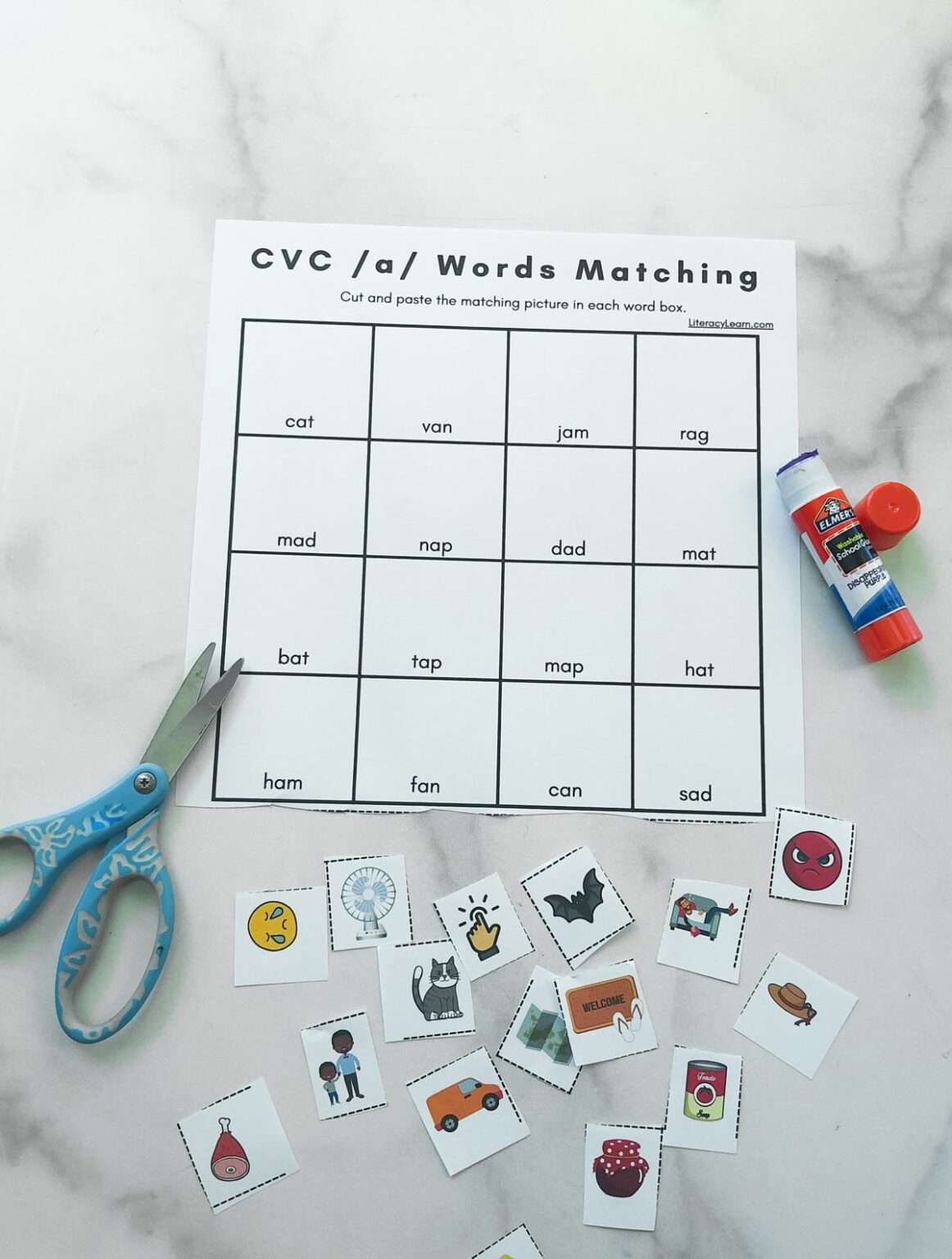 80+ CVC Words with Pictures & Printable Worksheets - Literacy Learn