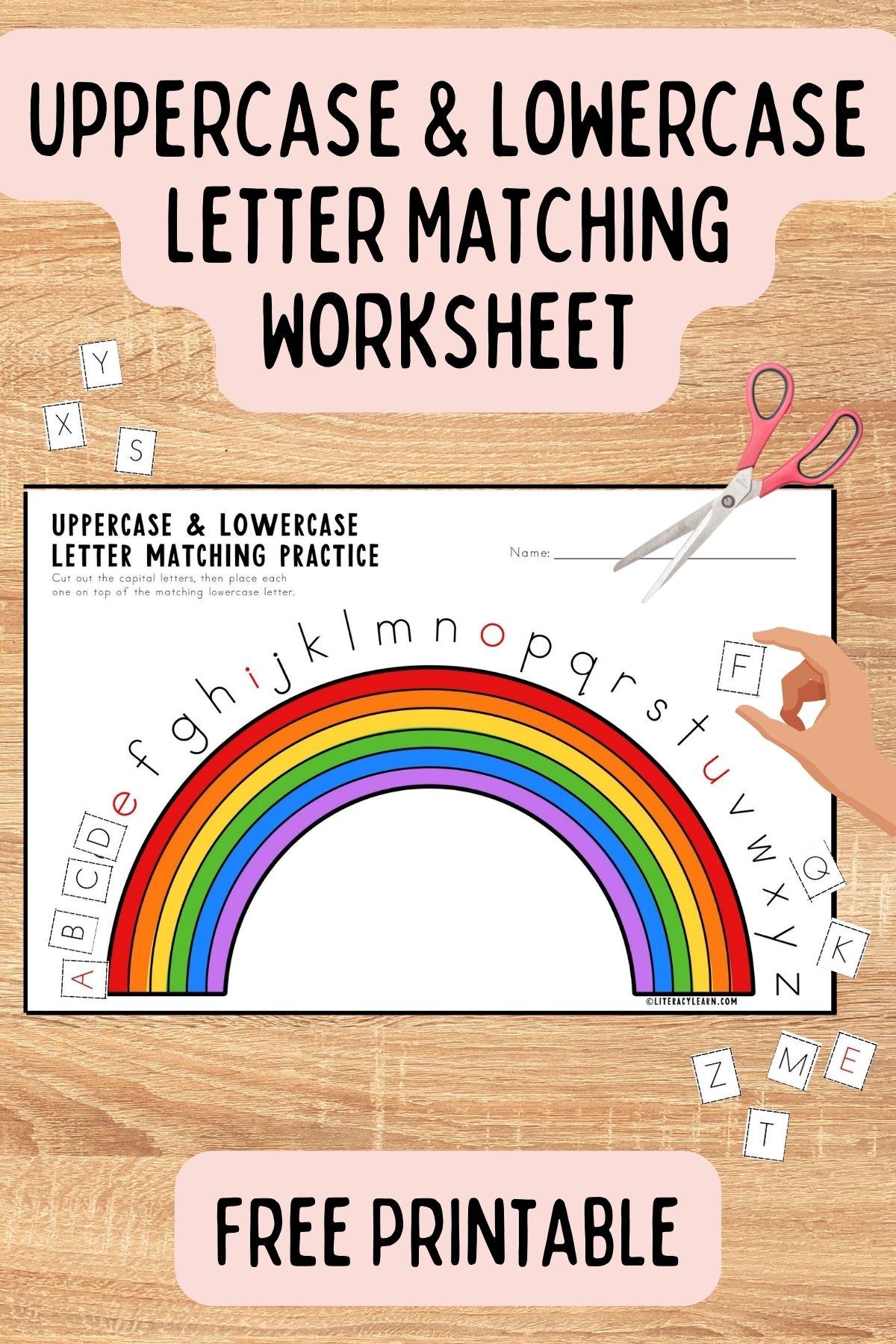 Uppercase & Lowercase Letters Practice Worksheet - Literacy Learn
