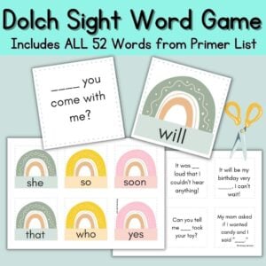 Free High-Frequency Words Game with Dolch Primer Words - Literacy Learn