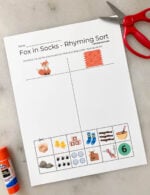 Fox in Socks Rhyming Sort - Free Worksheet - Literacy Learn