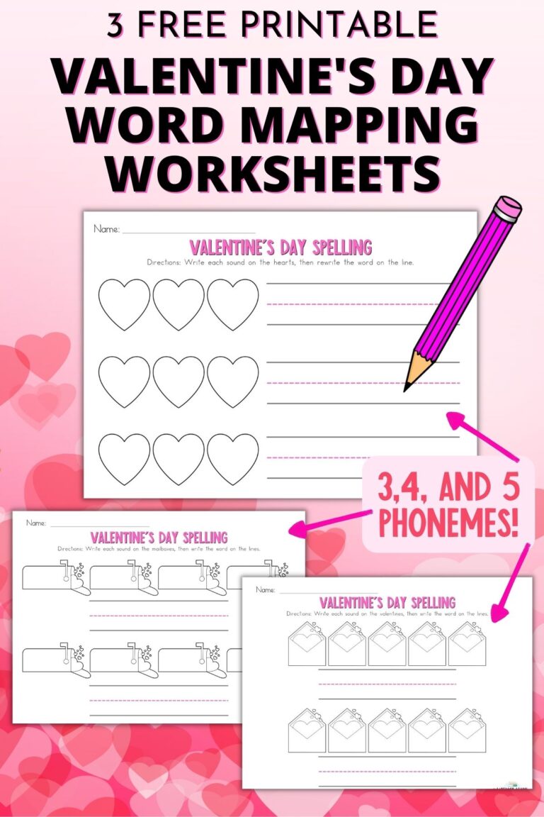 Valentine's Day Word Mapping Worksheets - Free Printables - Literacy Learn