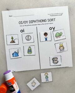 Teaching Diphthongs OI and OY with Free Printable - Literacy Learn