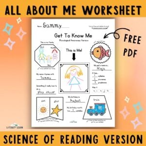 Free Science of Reading-aligned Get to Know Me Worksheet - Literacy Learn