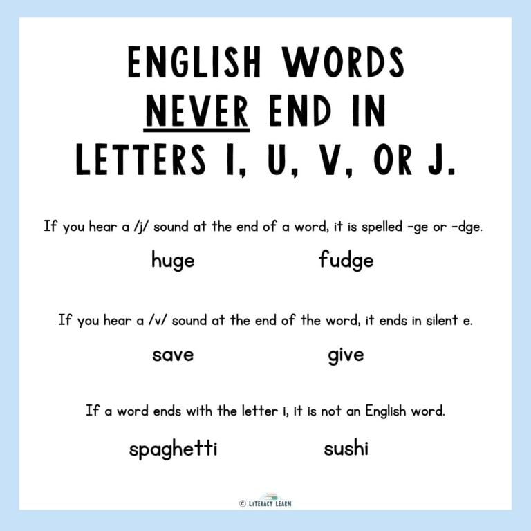 Spelling Rules: Which Rules to Teach + Free Printables - Literacy Learn
