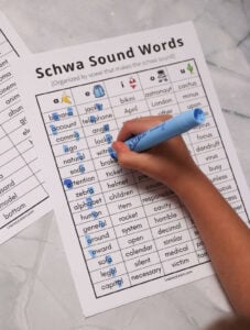 128+ Schwa Sound Words: Free Printable Lists - Literacy Learn