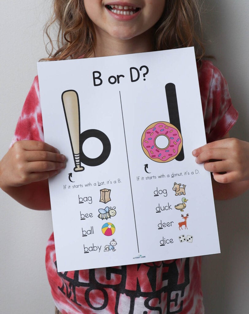 B and D Reversals: Helpful Strategies & FREE Poster - Literacy Learn