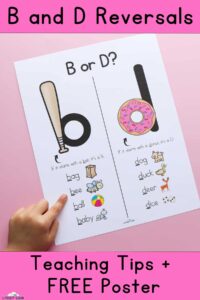 B and D Reversals: Helpful Strategies & FREE Poster - Literacy Learn