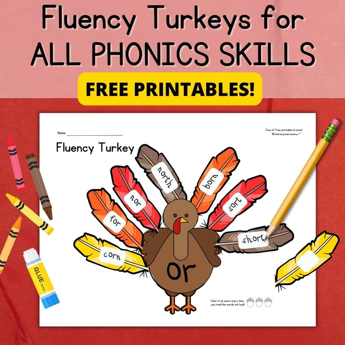Thanksgiving Fluency Turkey for ALL Phonics Skills - Free Printable ... Thanksgiving Fluency Turkey for ALL Phonics Skills - Free Printable ...