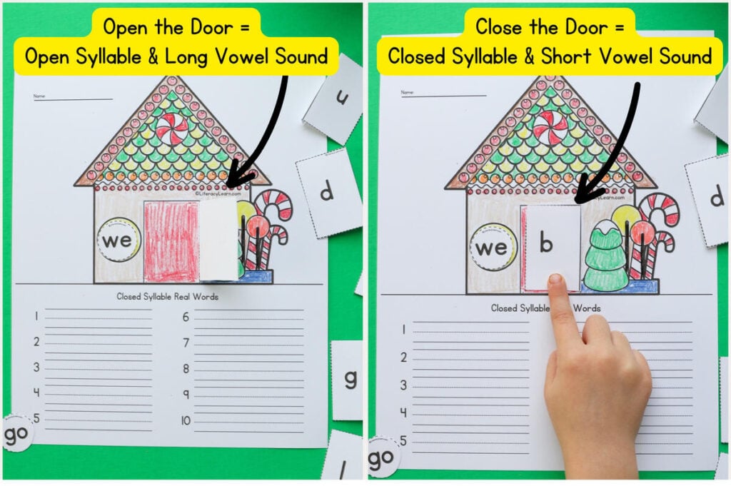 Open & Closed Syllable Houses: Free Printables - Literacy Learn