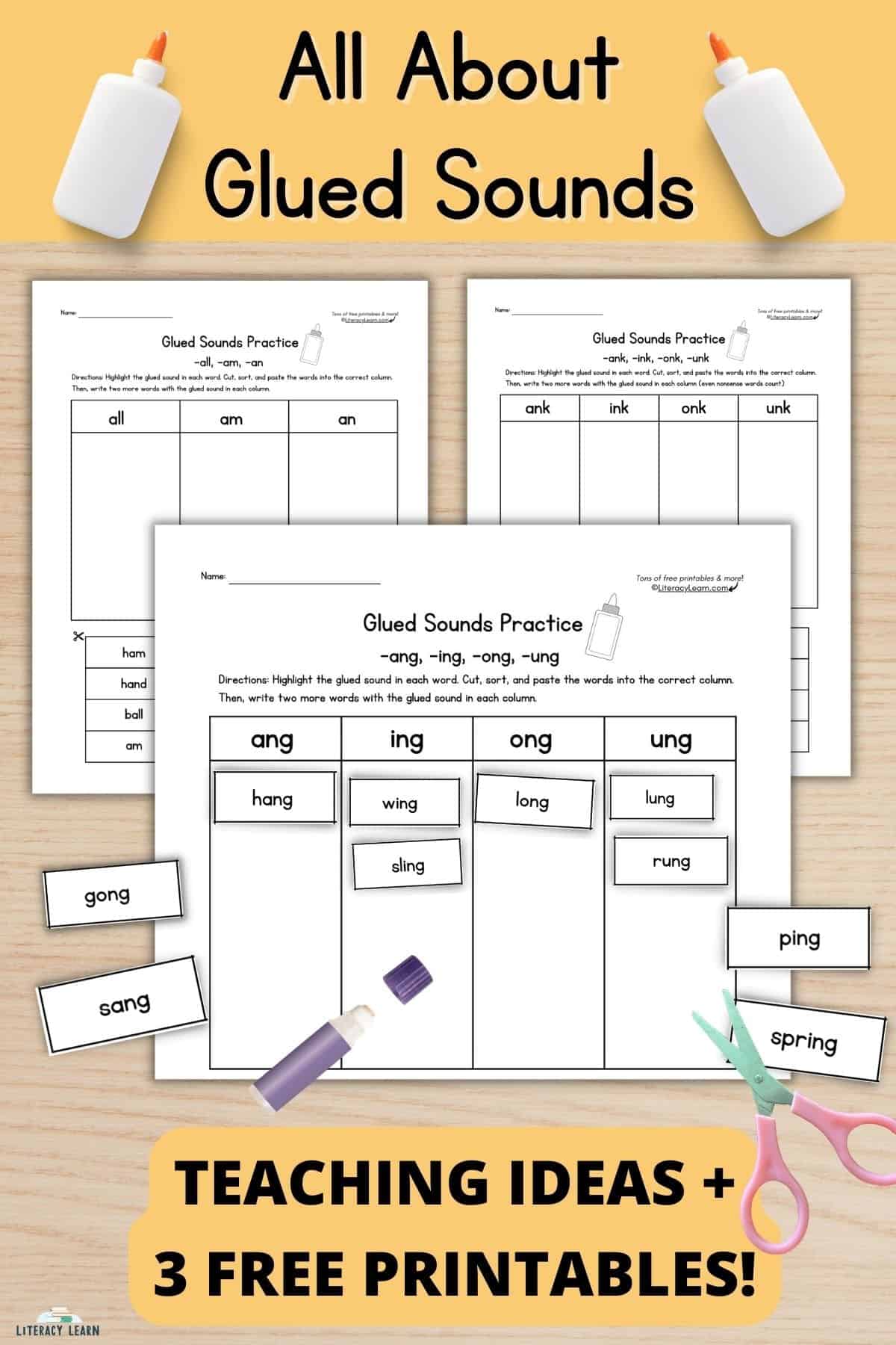 All About Glued Sounds: Teaching Tips + Free Printables - Literacy Learn