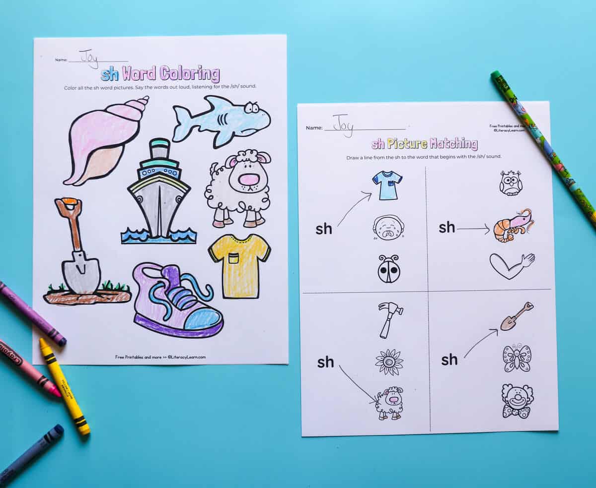 7 SH Worksheets for Digraph Learning - Literacy Learn