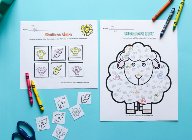 7 SH Worksheets for Digraph Learning - Literacy Learn