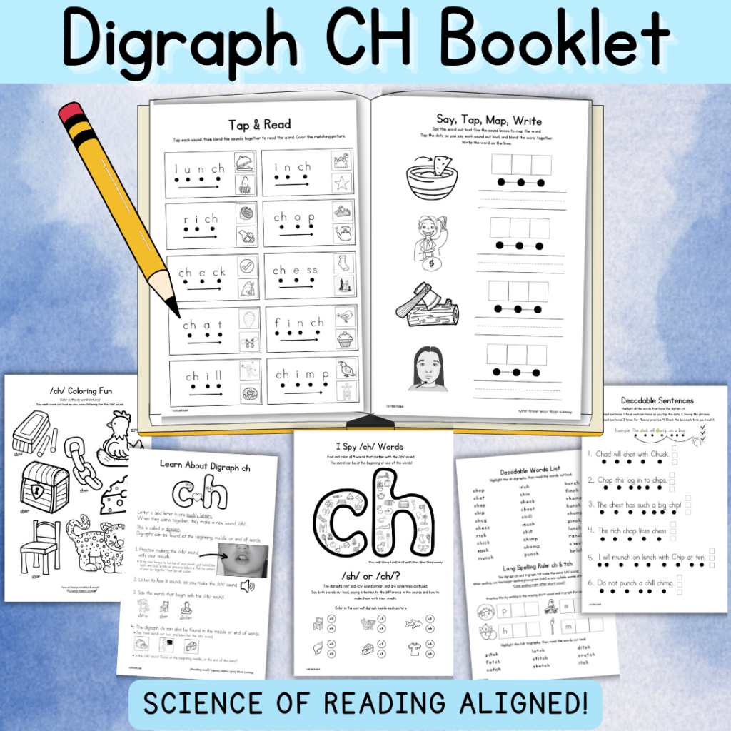 7 FREE CH Worksheets for Digraph Learning - Literacy Learn