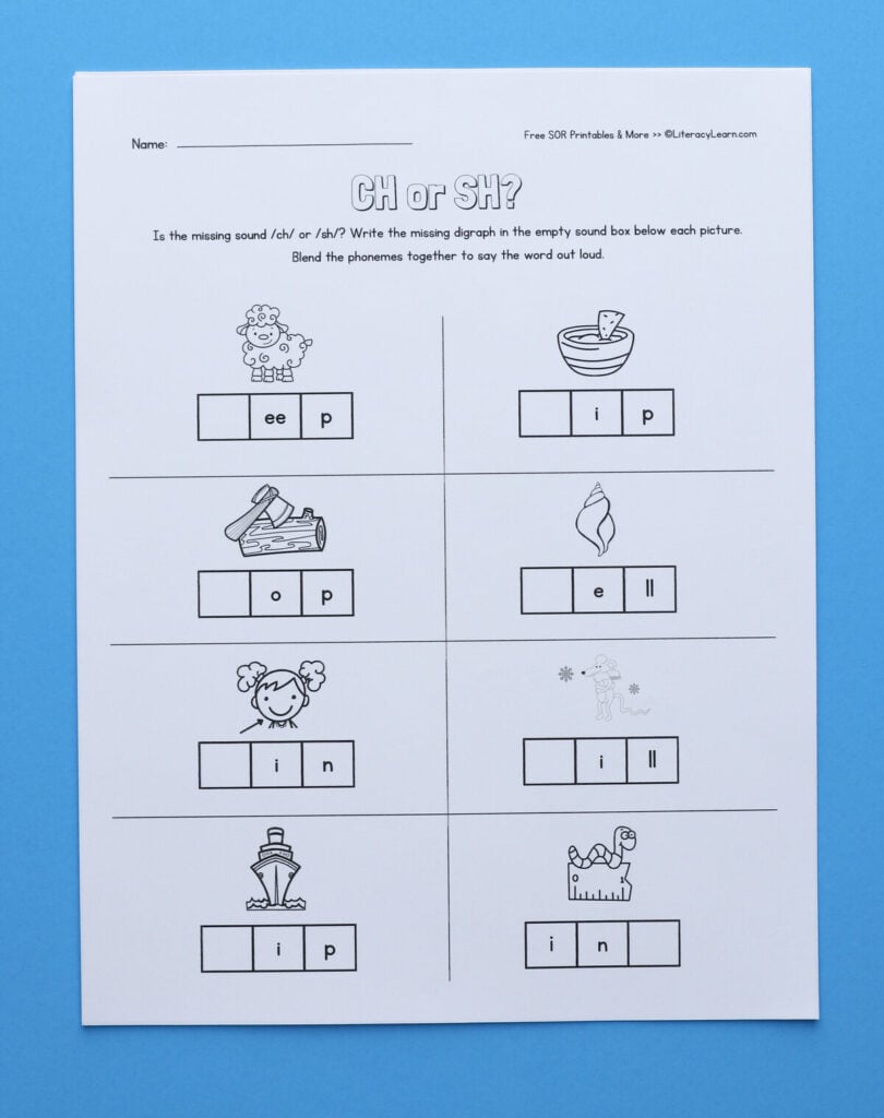 7 FREE CH Worksheets for Digraph Learning - Literacy Learn