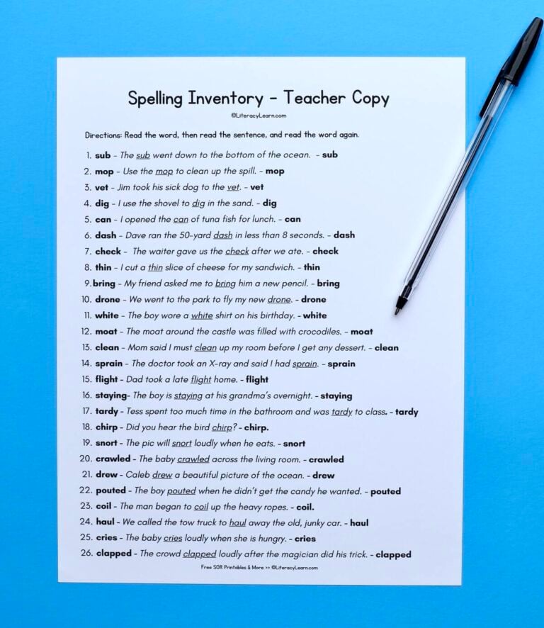 Free Spelling Inventory + Tips for Using Them - Literacy Learn