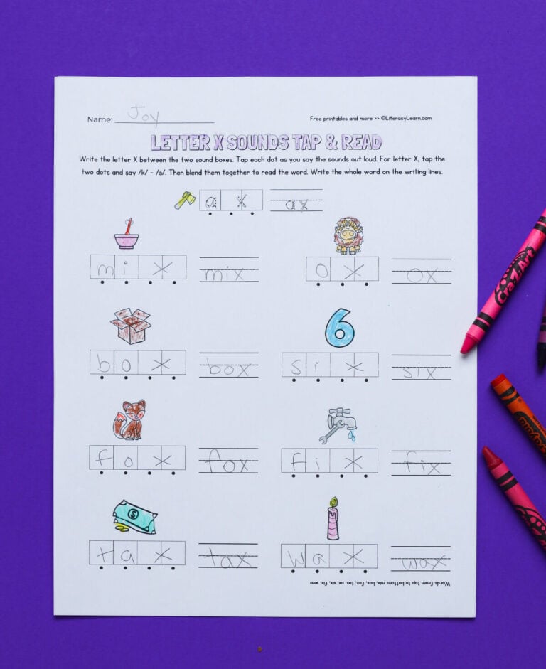 A Better Way to Teach Letter X: Free Worksheet - Literacy Learn