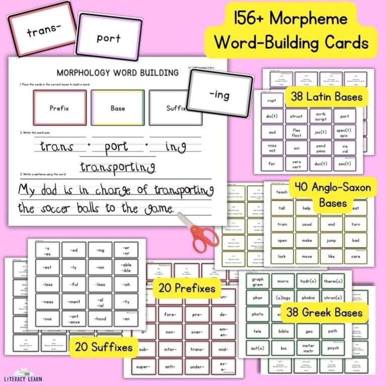 Free Morphology Worksheets: Prefixes, Suffixes, Bases - Literacy Learn