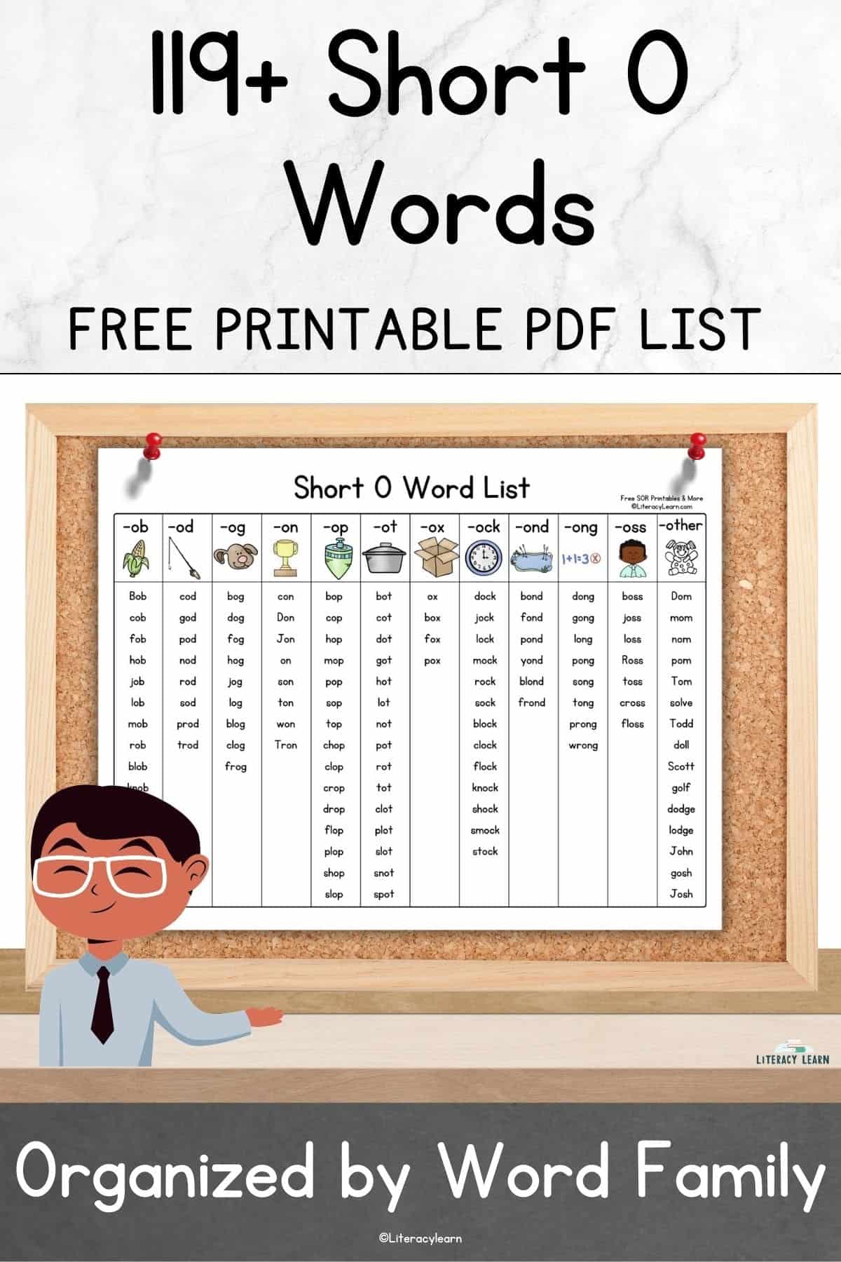 119+ Short O Words (Free Printable List) - Literacy Learn