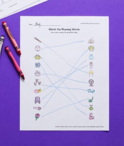 Rhyming Words Worksheets - Free Printables! - Literacy Learn