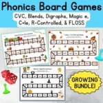 Halloween CVC Roll & Read Games - 5 FREE Printables - Literacy Learn