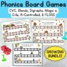 Halloween CVC Roll & Read Games - 5 FREE Printables - Literacy Learn