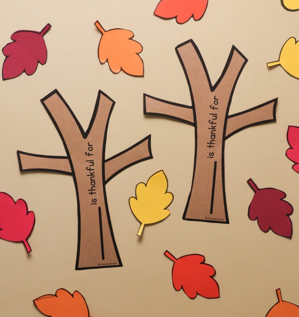 Free Printable Thankful Tree with Leaves - Literacy Learn