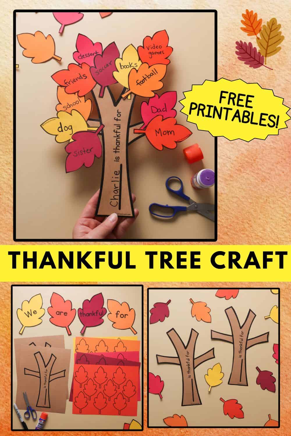 Free Printable Thankful Tree with Leaves - Literacy Learn