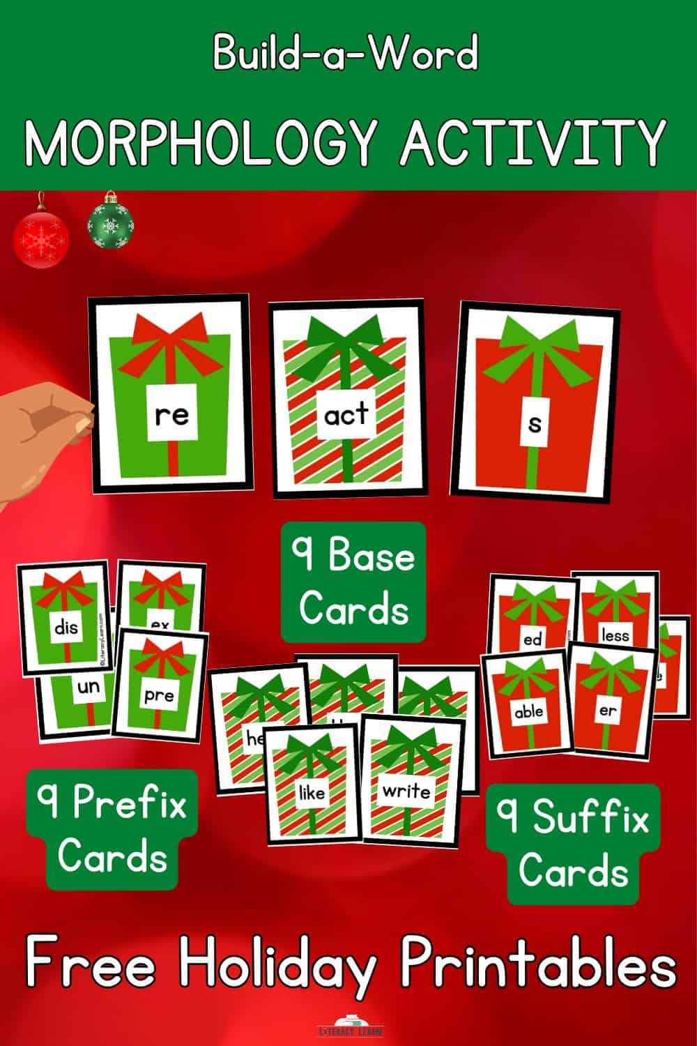 Holiday Morphology Word Building - Free Printables - Literacy Learn