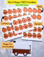 Fall Wagon Word Building Pumpkins - Free Printables! - Literacy Learn