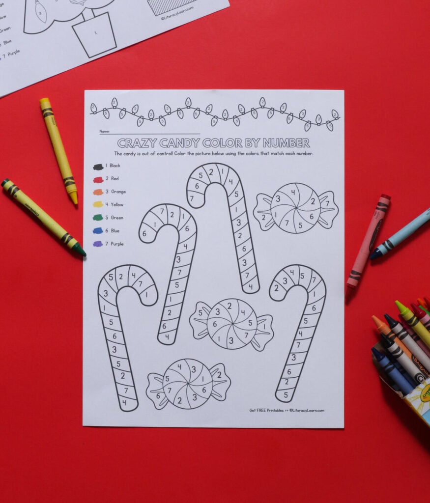 Christmas Color-by-Number: FREE Printable Pages - Literacy Learn