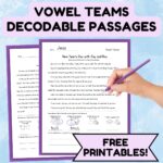 Vowel Teams Decodable Passages - FREE Printables! - Literacy Learn