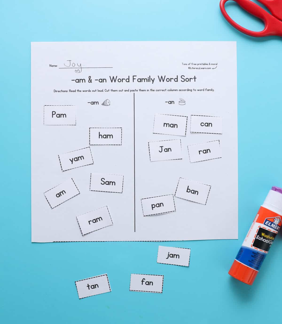 -Am Word Family Worksheets: 7 FREE Printables! - Literacy Learn