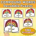 Decodable Compound Word Puzzles - FREE Printables! - Literacy Learn