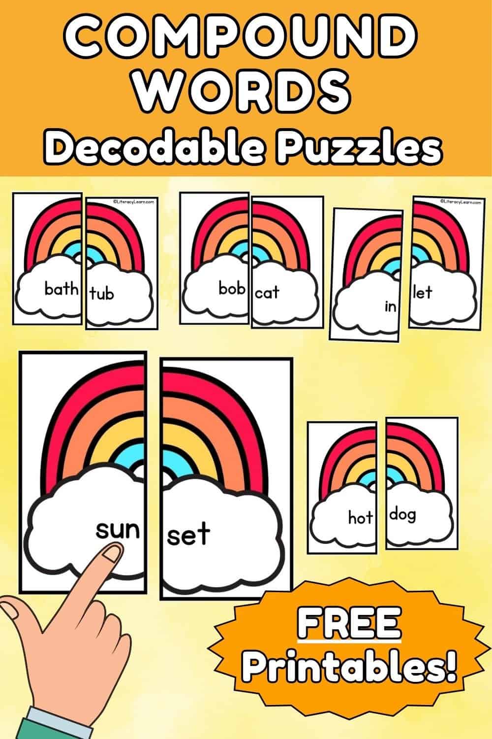 Decodable Compound Word Puzzles - FREE Printables! - Literacy Learn