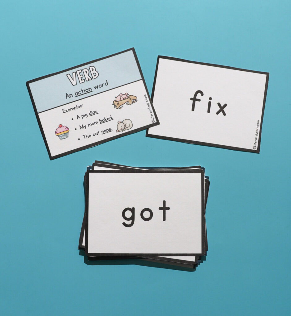 Verbs Flashcards - 100 + FREE Printables - Literacy Learn