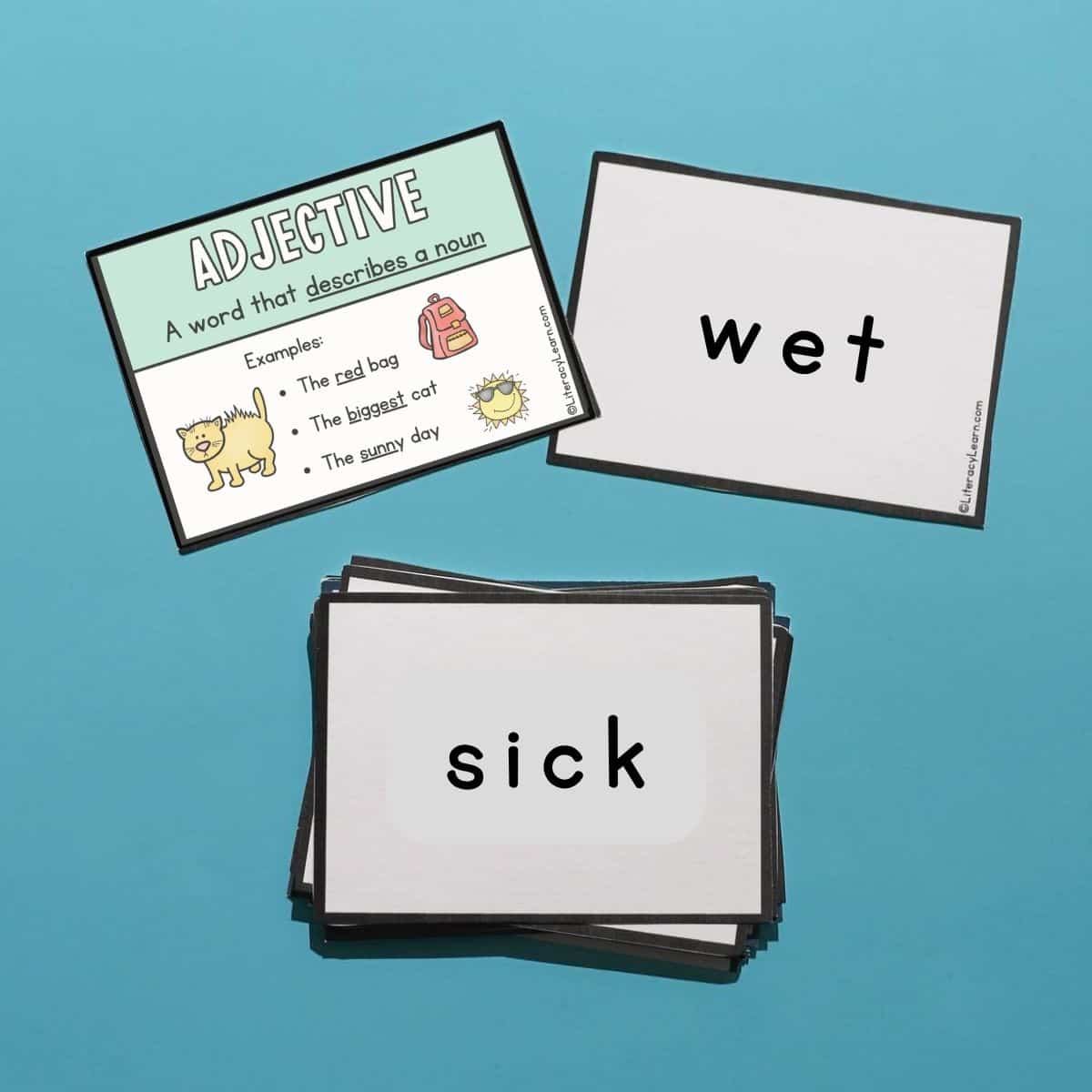 Adjectives Flashcards - 80+ Free Printables - Literacy Learn