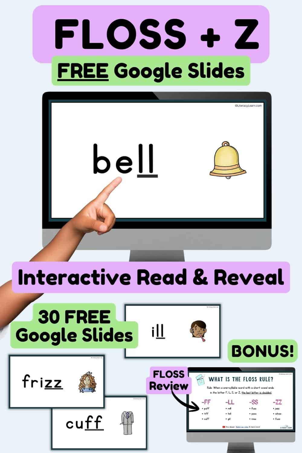 FLOSS Google Slides - FREE Read & Reveal - Literacy Learn