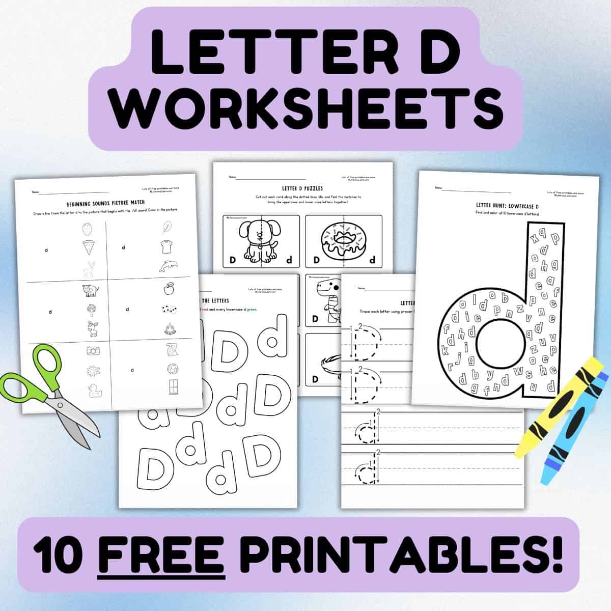 Letter D Worksheets - 10 FREE Printables - Literacy Learn