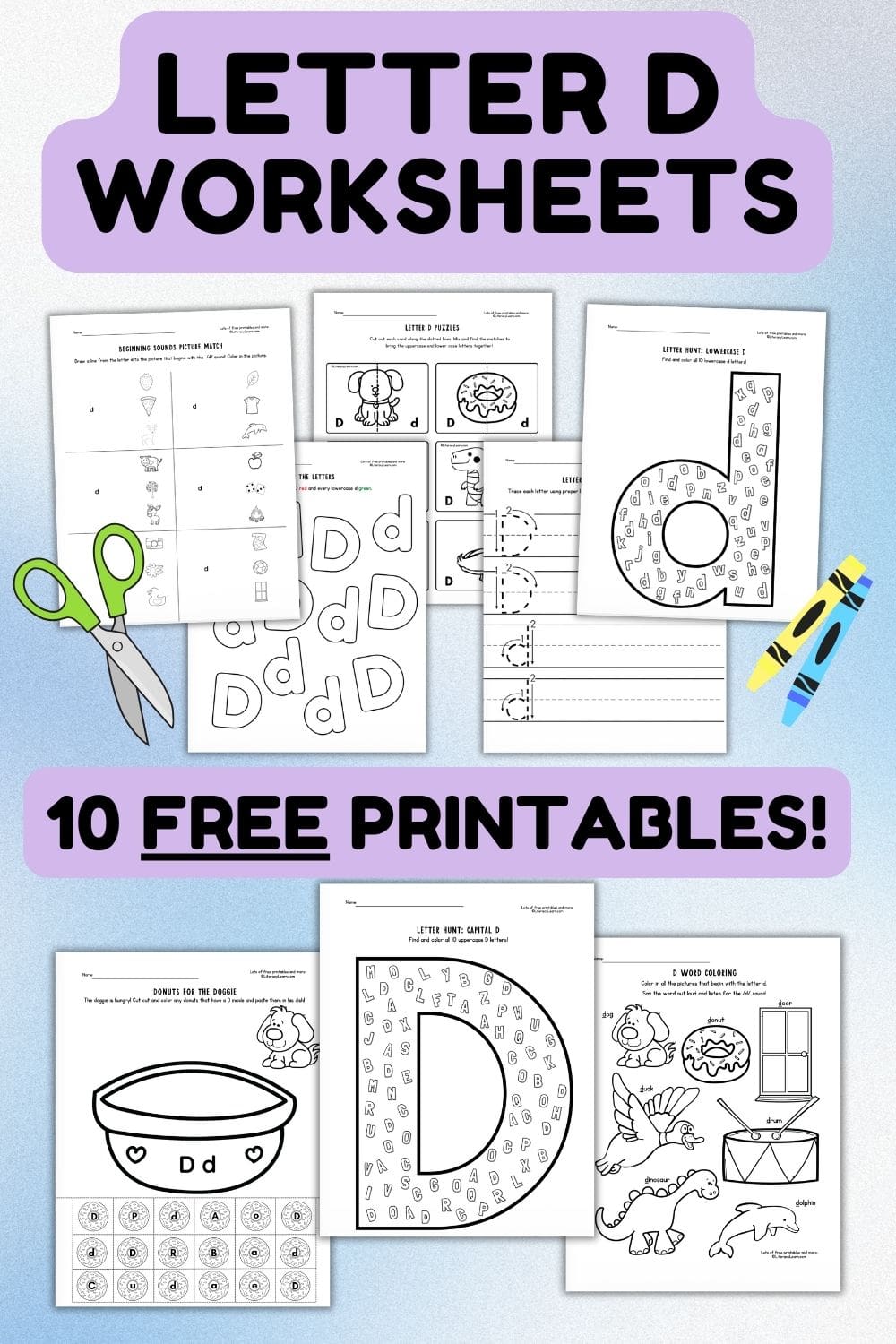 Letter D Worksheets - 10 FREE Printables - Literacy Learn