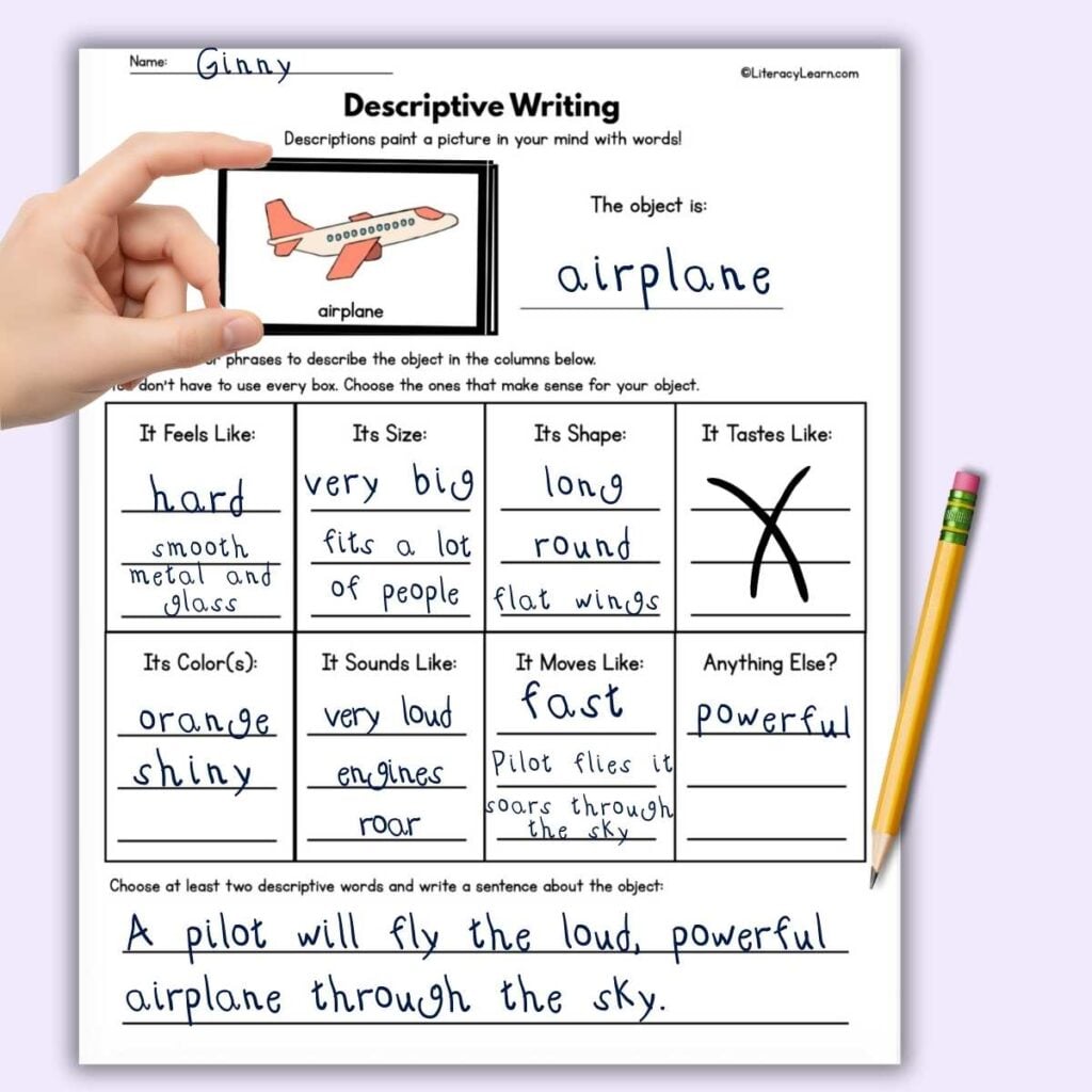 Descriptive Writing Object Cards - FREE Printables! - Literacy Learn