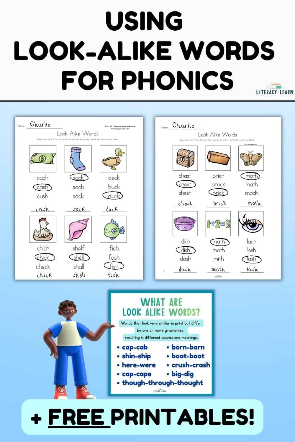 Using Look-Alike Words for Phonics + Free Digraph Printables ...