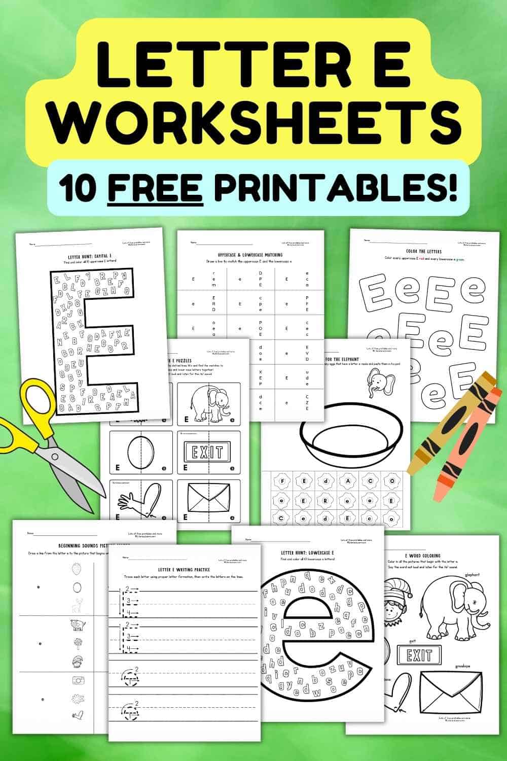 10 FREE Letter E Worksheets - Literacy Learn